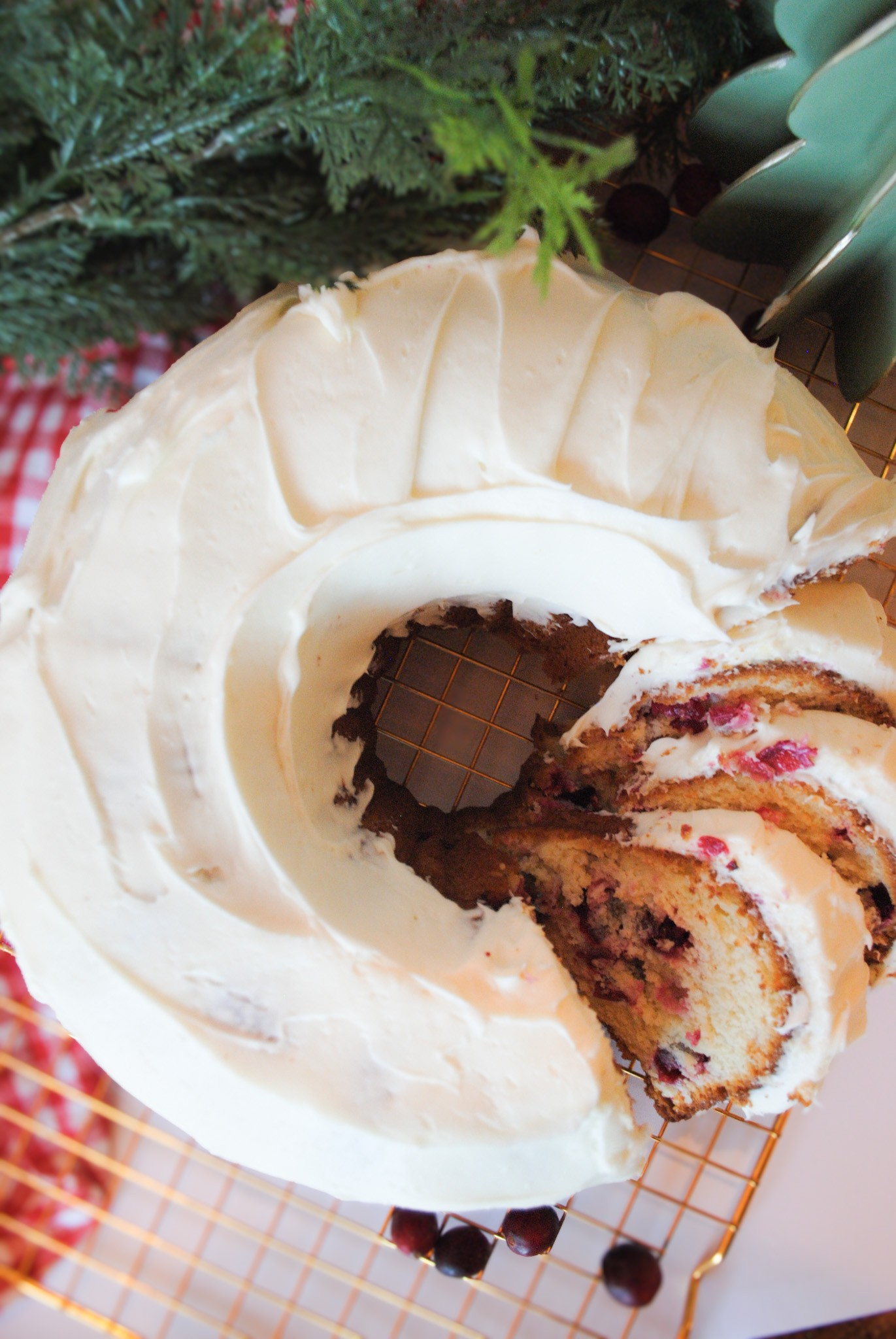 White Chocolate Cranberry Bundt Cake – Topped with Whipped White ...